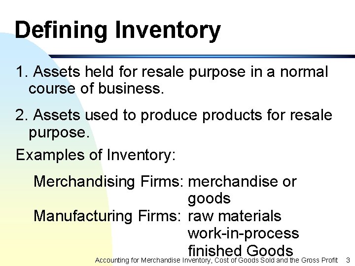 Chapter 5 Accounting for Merchandising Operations ACCT 100