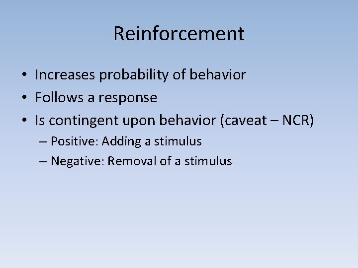 Overview of Advance Behavior Analysis Week 1 Providing