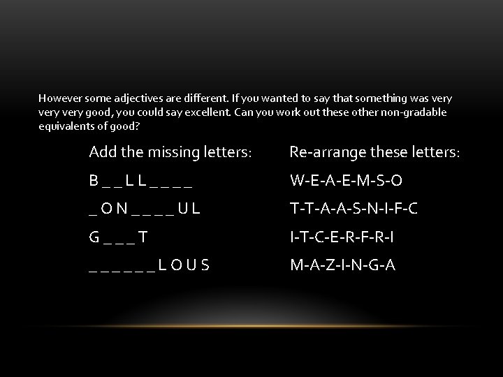 What is the opposite to these adjectives Expensive