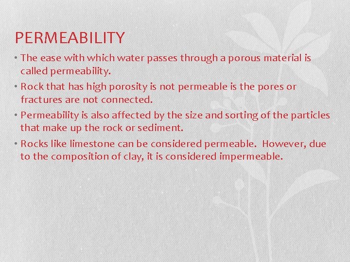 WATER BENEATH THE SURFACE PROPERTIES OF AQUIFERS Groundwater