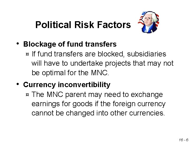Lecture 19 Country Risk Analysis Chapter Objectives n