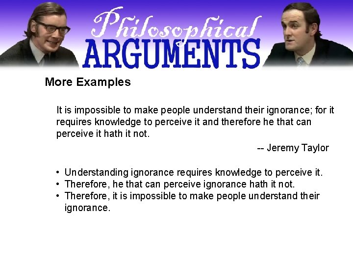 What is an Argument What does Monty Python
