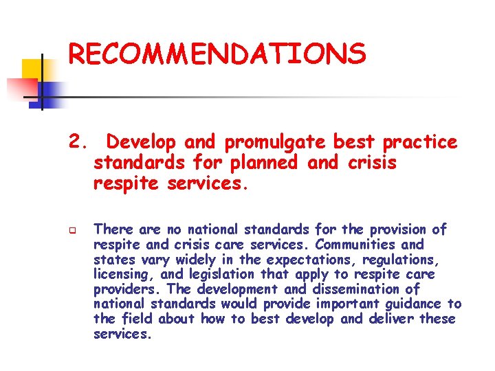 Planned and Crisis Respite for Families with Children