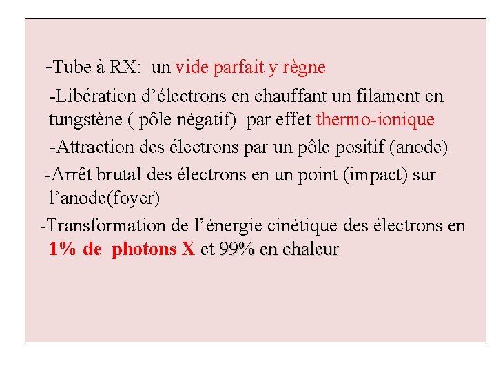 TUBE RADIOGENE COURS ETUDIANTS 3me ANNEE DE MEDECINE
