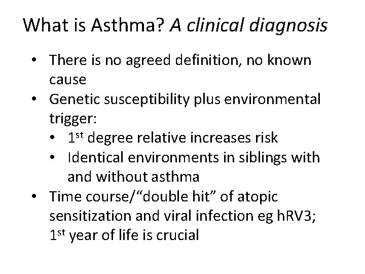 Paediatric Asthma April 2010 Dr Rossa Brugha Clinical