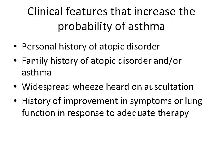 Paediatric Asthma April 2010 Dr Rossa Brugha Clinical