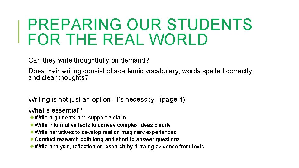 KELLY GALLAGHER Shelley L Esman PREPARING OUR STUDENTS