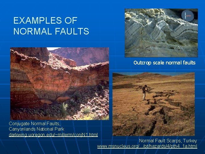 Faults and Earthquakes BASIC DEFINITIONS n n FAULT