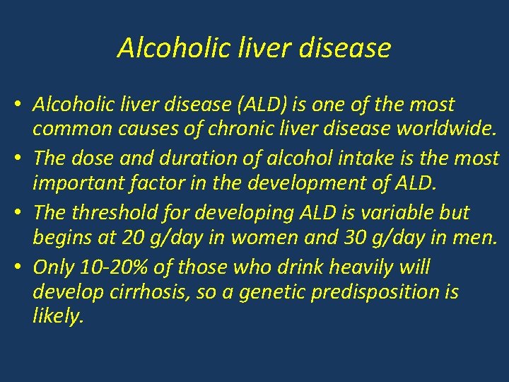 Alcoholic liver disease and nonalcoholic fatty liver disease