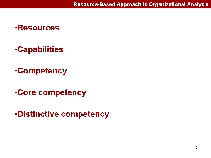 CHAPTER 5 Internal Scanning Organizational Analysis 1 ResourceBased