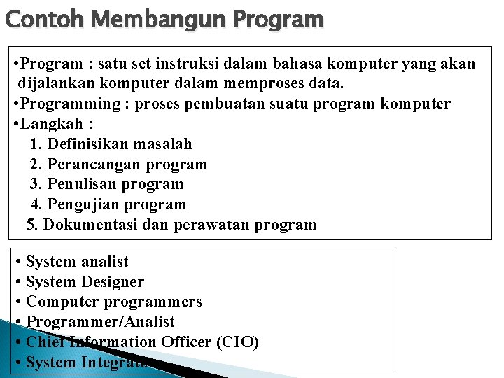 Metode Pengembangan Sistem Ada lima metode untuk membangun