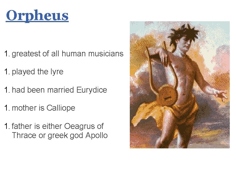 Orpheus and Eurydice Power Point by Jacey L