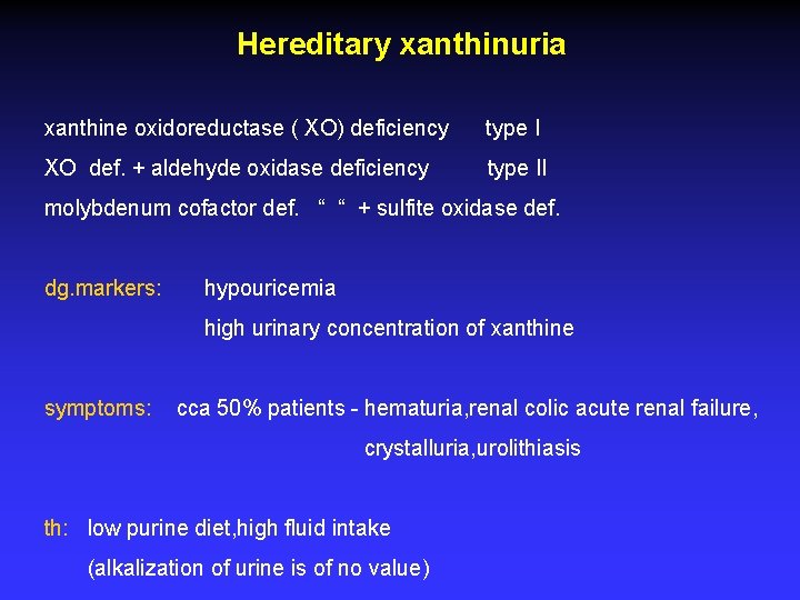 Diagnostic approach to hereditary renal hypouricemia Ivan Sebesta