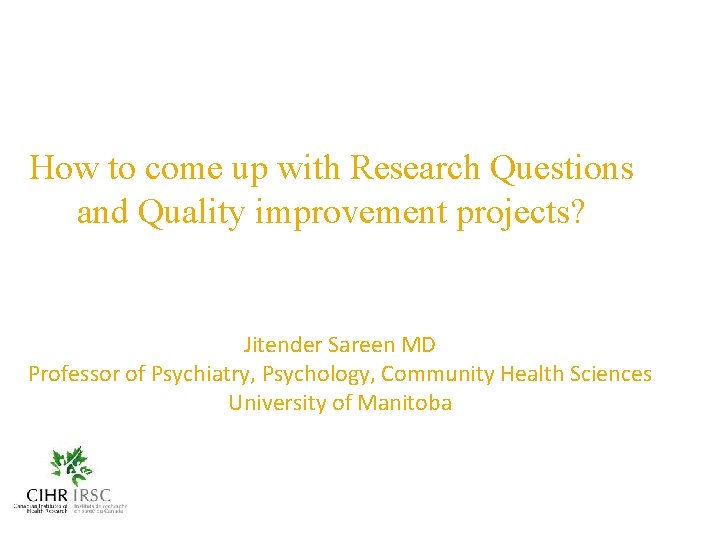 How to come up with Research Questions and