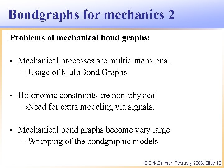 Master Thesis A Modelica Library for Multibond Graphs
