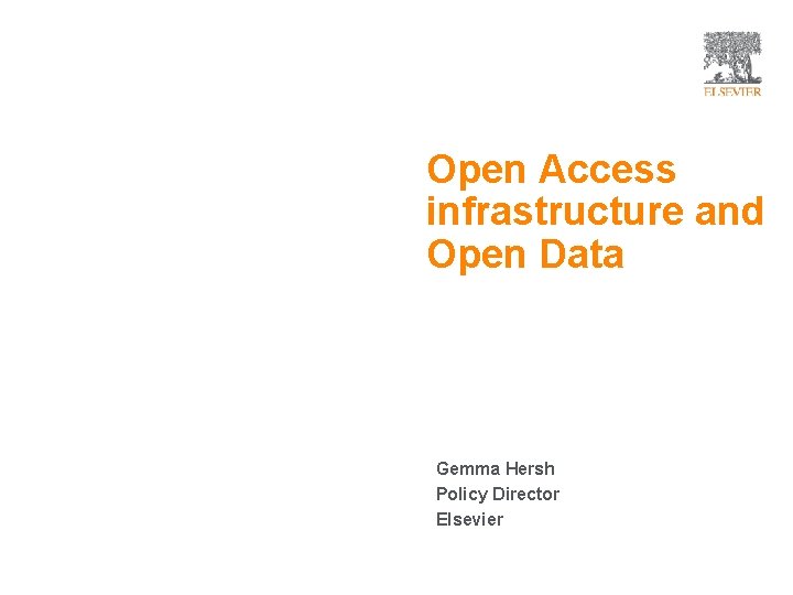 Open Access 1 Open Access infrastructure and Open