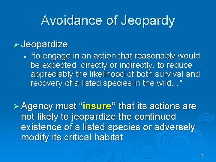 Reasonable and Prudent Alternatives Endangered Species Act Section