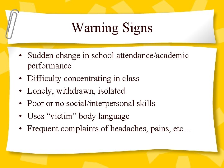 Whats the Big Deal About Bullying PARENT PRESENTATION