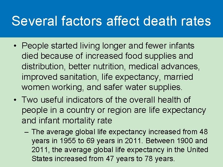The Human Population and Urbanization Chapter 6 Section