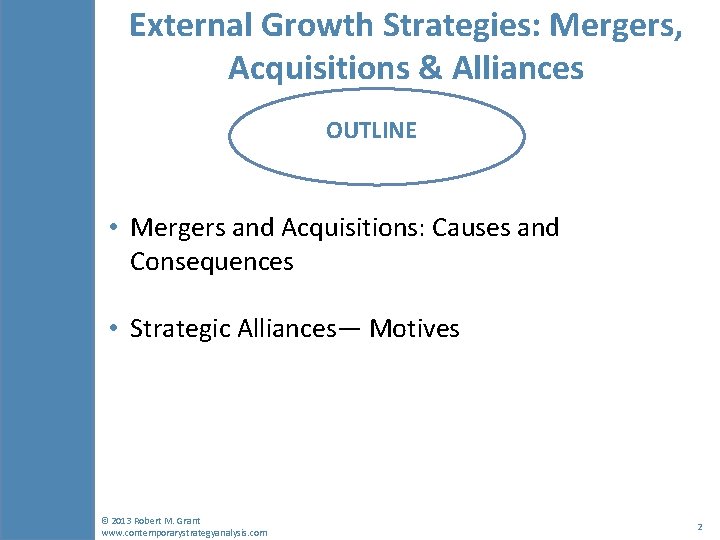 Chapter 15 External Growth Strategies Mergers Acquisitions Alliances