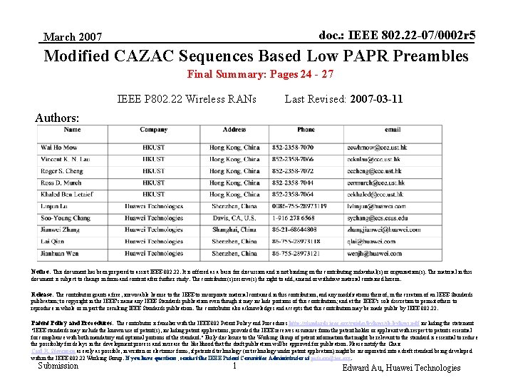 doc IEEE 802 22 070002 r 5 March