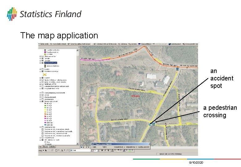 GIS data in road traffic accident statistics in