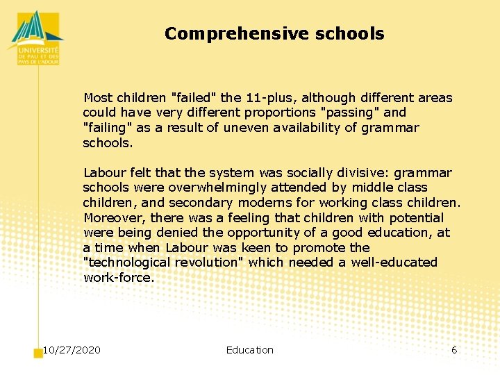 Education 10272020 Education 1 Before the Butler Act