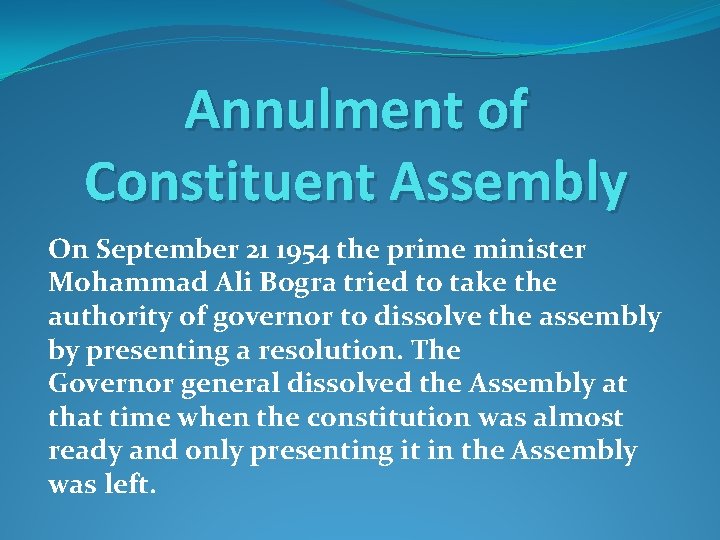 Constitutional History of Pakistan Constitutional History of Pakistan