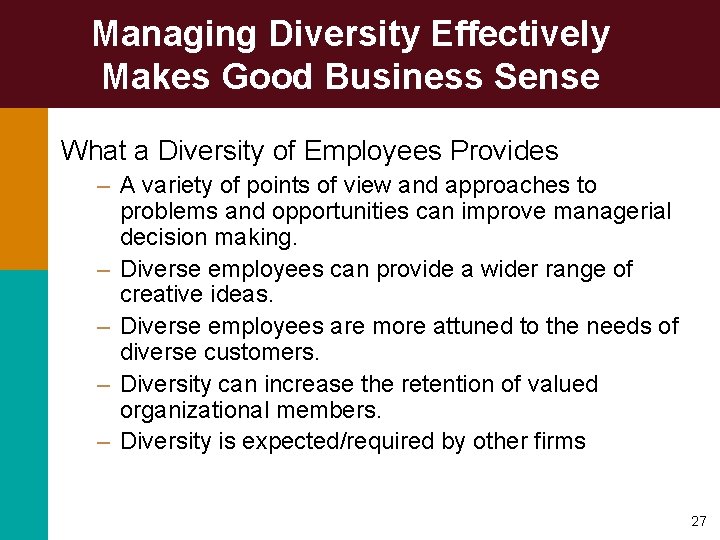 chapter five Managing Diverse Employees In a Multicultural