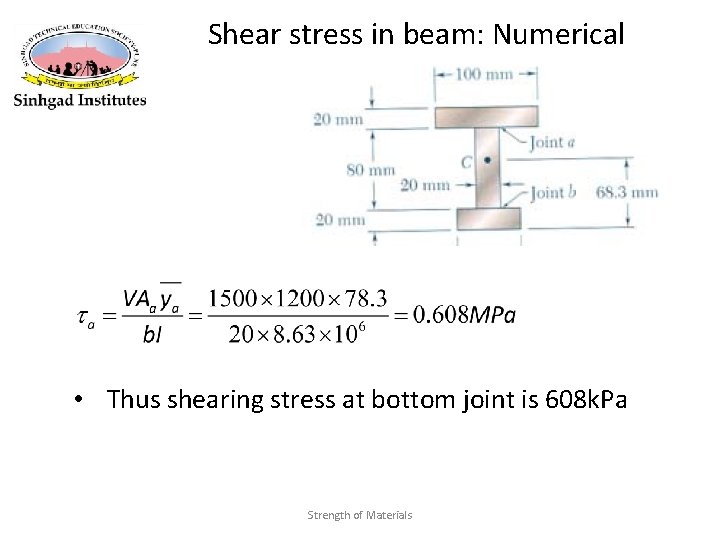 Horizontal Shear Stress in Beam Lecture Number 06