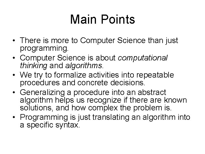 What is Computer Science About Part 1 Computational