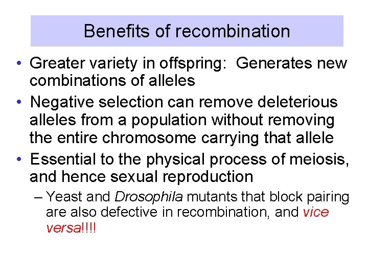 Recombination Definitions Models Mechanisms Definition of recombination ...