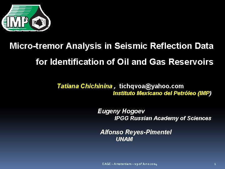Microtremor Analysis in Seismic Reflection Data for Identification