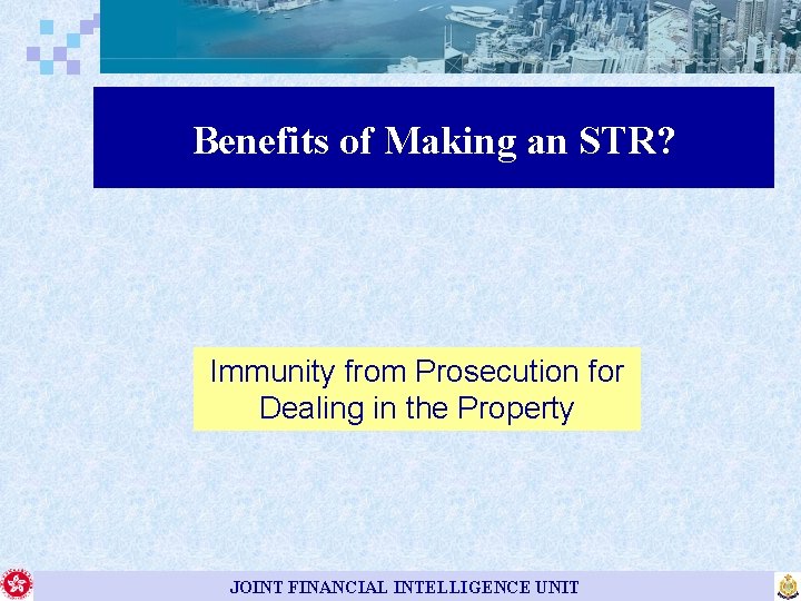 STR Legal ObligationsStatistics Case Examples Ricky WONG Joint