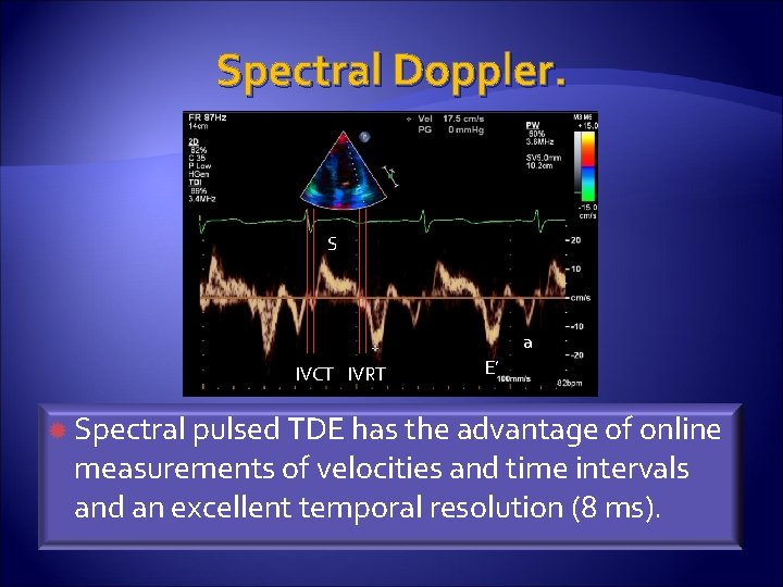 BASIC CONCEPTS AND PRINCIPLES OF TISSUE VELOCITY AND