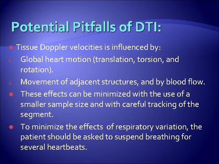 BASIC CONCEPTS AND PRINCIPLES OF TISSUE VELOCITY AND
