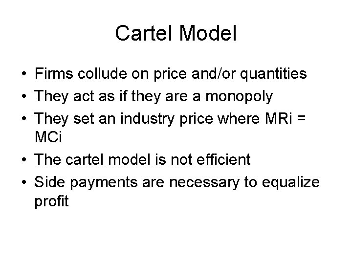QuasiCompetitive Model A model of oligopoly pricing in