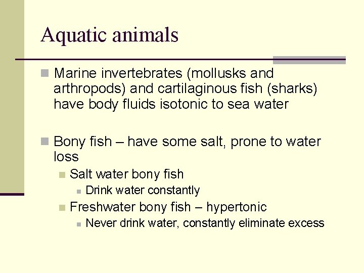 Body Fluid Regulation and Excretory System Body Fluid