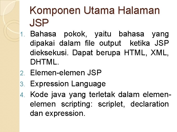 BAHASA PEMROGRAMAN 3 PERTEMUAN KE 2 JAVA SERVER