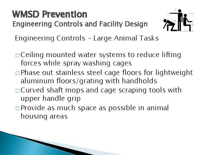 Animal Care Ergonomics Occupational Health Safety Department of