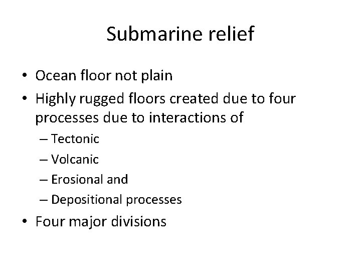 The Realms of Water Submarine Relief Hydrosphere 71