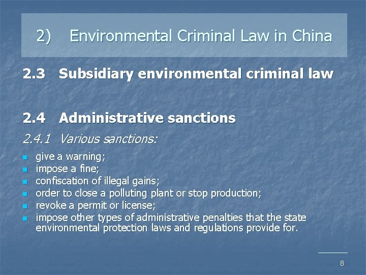 Environmental Criminal Law in China A Critical Analysis