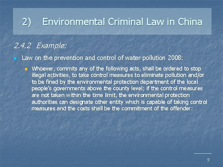 Environmental Criminal Law in China A Critical Analysis