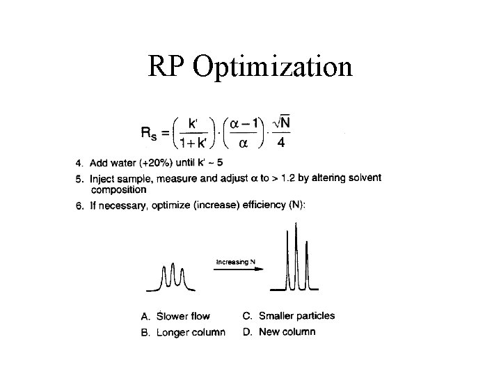 Reversed Phase HPLC Mechanisms Nicholas H Snow Department