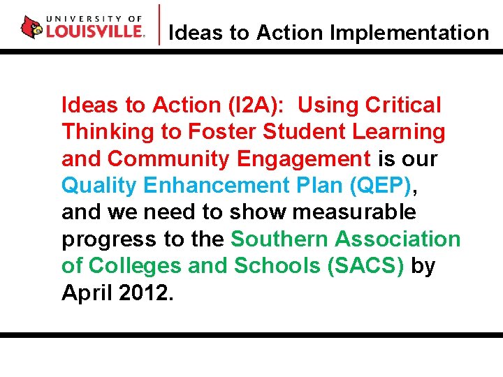 Ideas to Action I 2 A Using Critical