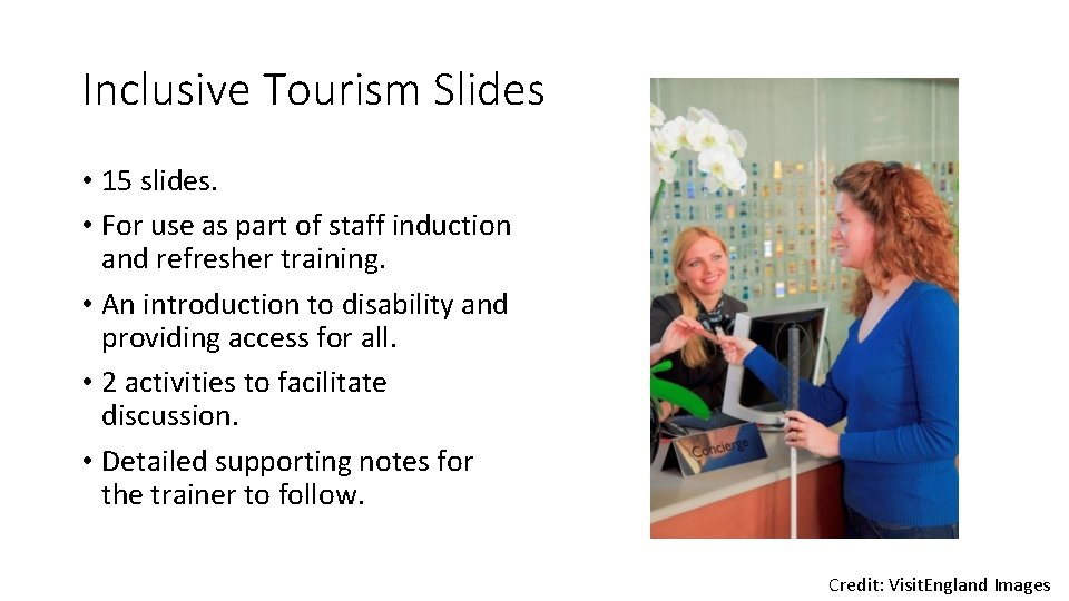 Inclusive Tourism Slides 15 slides For use as
