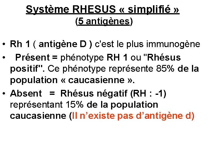 Quelques notions sur les groupes sanguins R TRAINEAU
