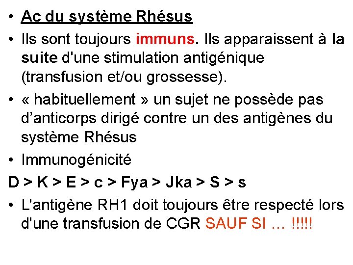 Quelques notions sur les groupes sanguins R TRAINEAU