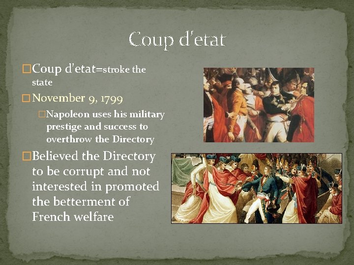 The Napoleonic Era 1799 1815 Napoleon Bonparte 1769