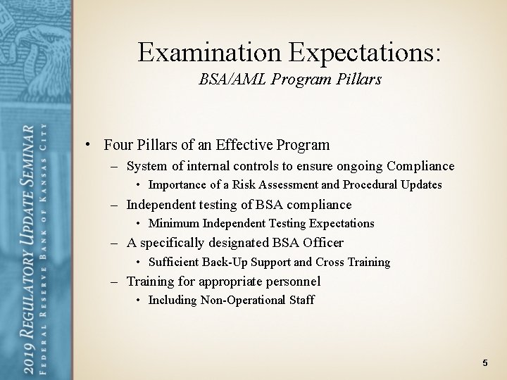 BSAAML Compliance Doug Gray Assistant Vice President Tuesday